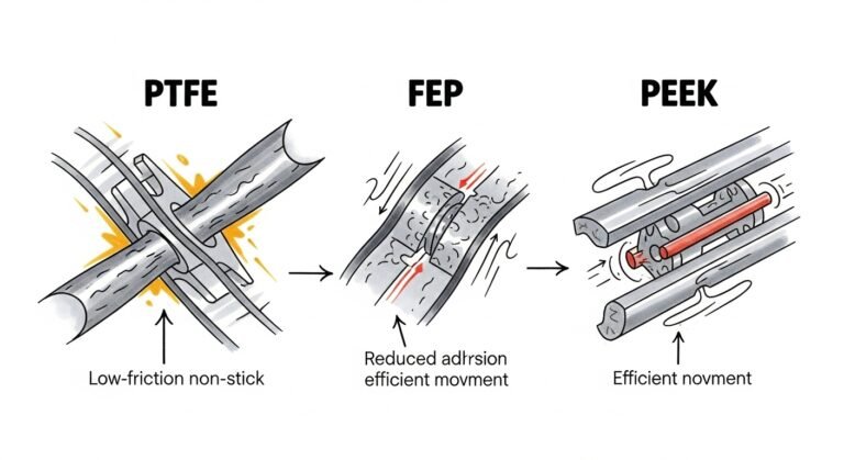 Low-Friction & Non-Stick Polymers (PTFE, FEP, PEEK)